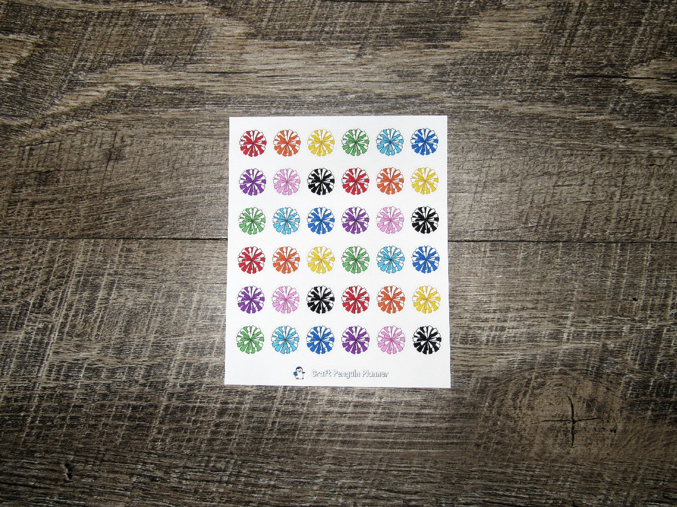 Cheer Pom Pom Stickers – Craft Penguin Planner