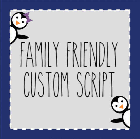 Custom Script Stickers – Craft Penguin Planner