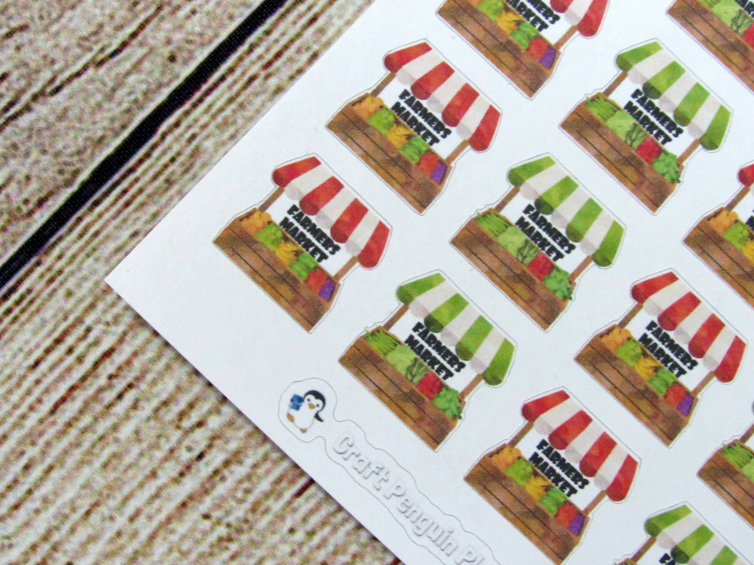 Farmers Market stickers – Craft Penguin Planner