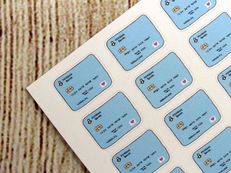 Handdrawn Credit Card – Craft Penguin Planner