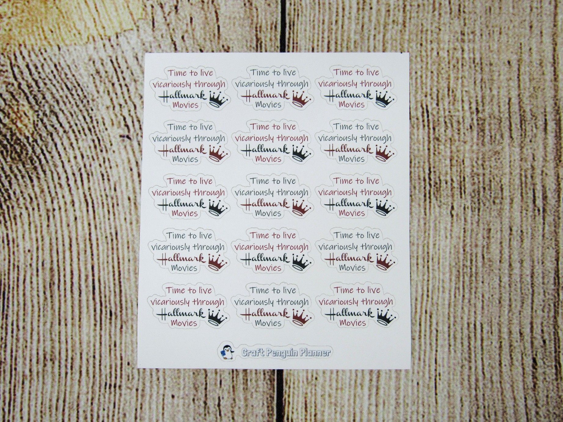 Live Vicariously through Hallmark Stickers – Craft Penguin Planner