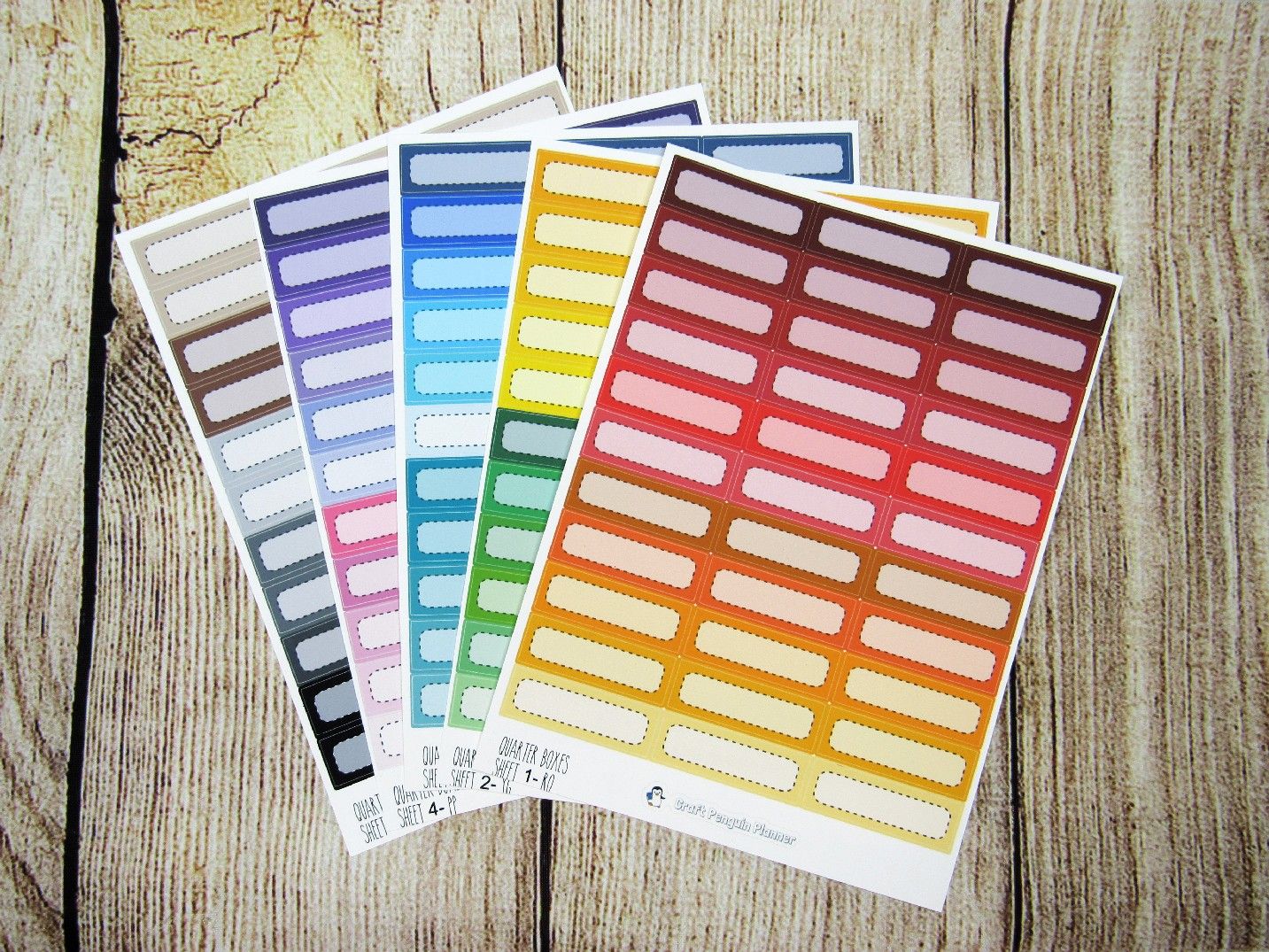 Quarter Boxes – Craft Penguin Planner