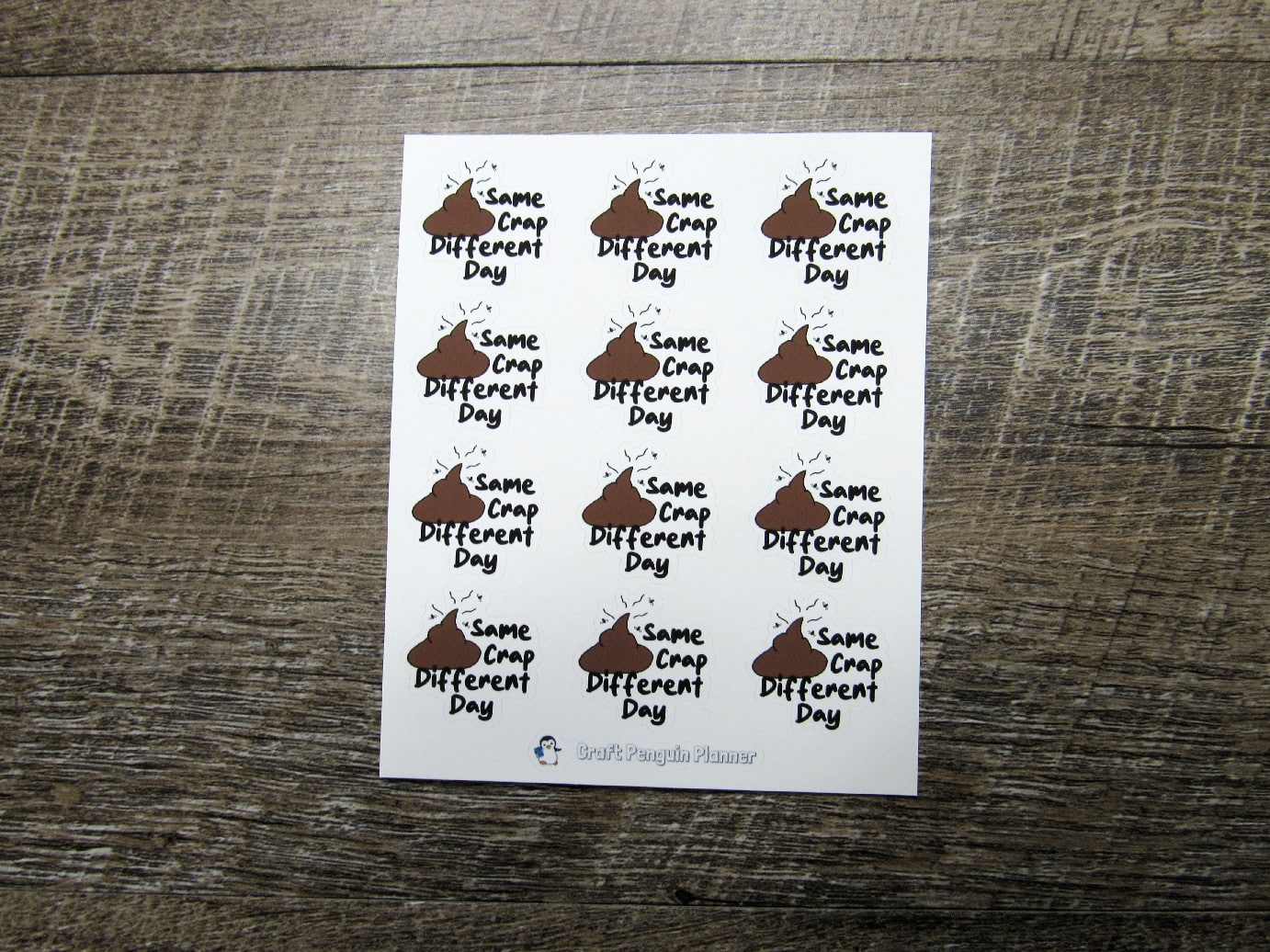 Same Crap Different Day Stickers – Craft Penguin Planner